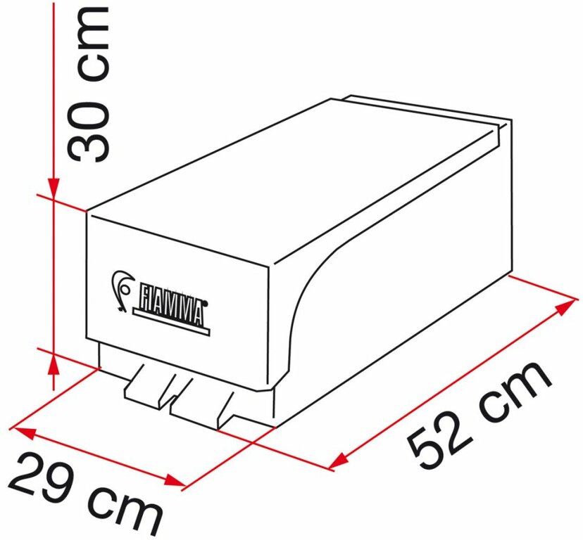Fiamma Zusatzbox für C200, Dometic CT3000, 52 × 29 × 28,5 cm sicher ...